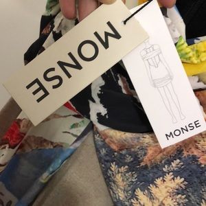 MONSE | Dresses | New Monse Mesh Bustier Print Mini Dress In Black ...